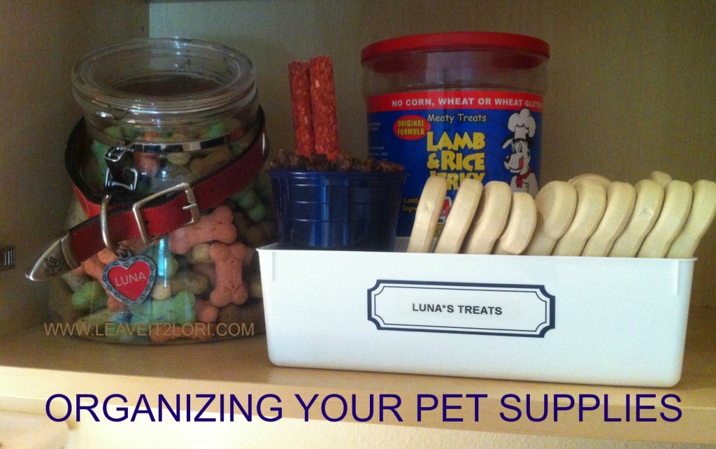 Organizing Your Pet Supplies - Leave It 2 Lori & Roz